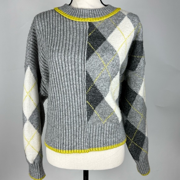 H&M | Sweaters | Pringle Of Scotland X Hm Argyle Print Gray Sweater ...
